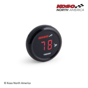 Koso I-GEAR TEMPERATURE METER - fahrenheit RED – Motorcycle Race Gear