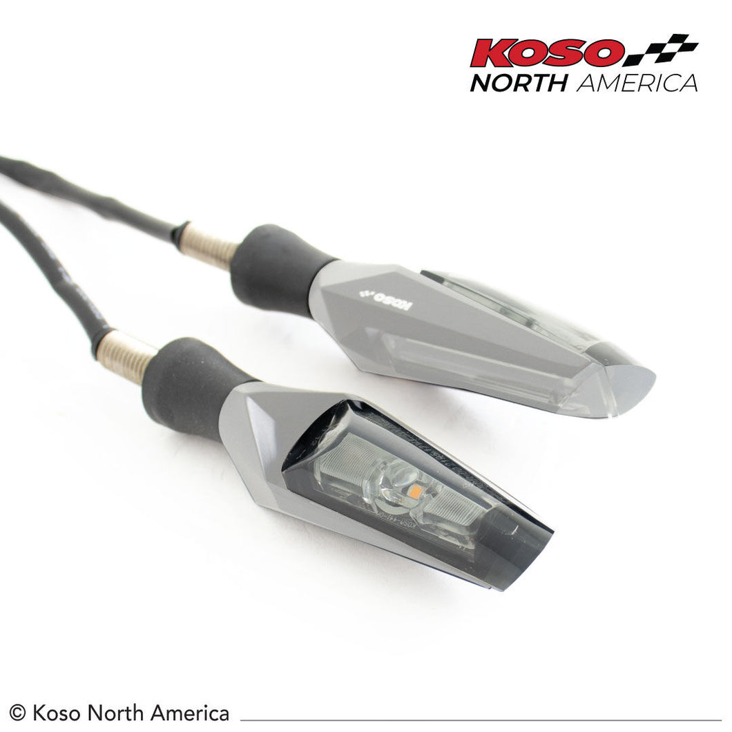 Koso MARS LED | Indicator Lights - silver/clear – Motorcycle Race Gear